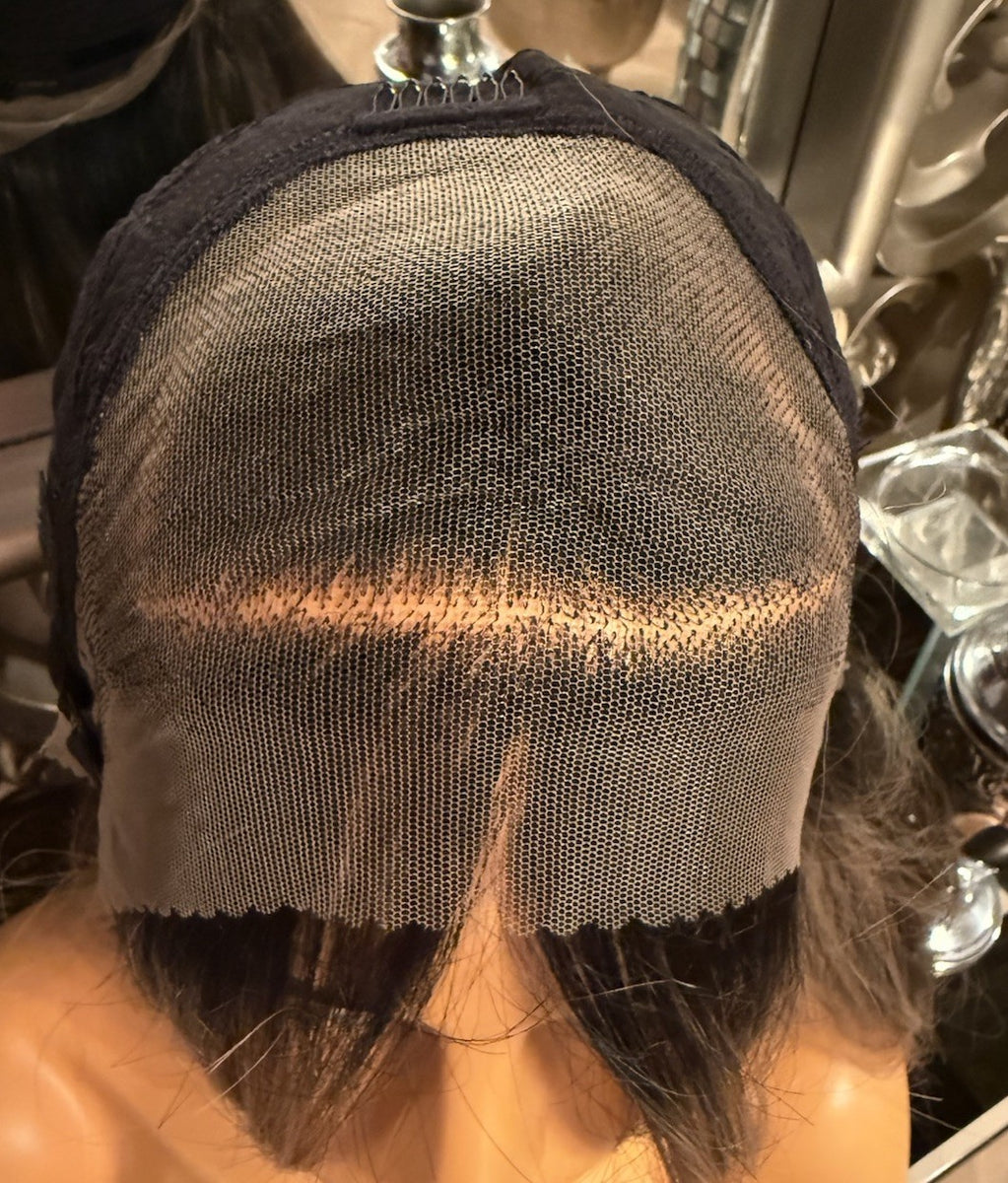Demi - brown highlight Blonde Lace Front Wig Half Up Half Down Wig Bro ...